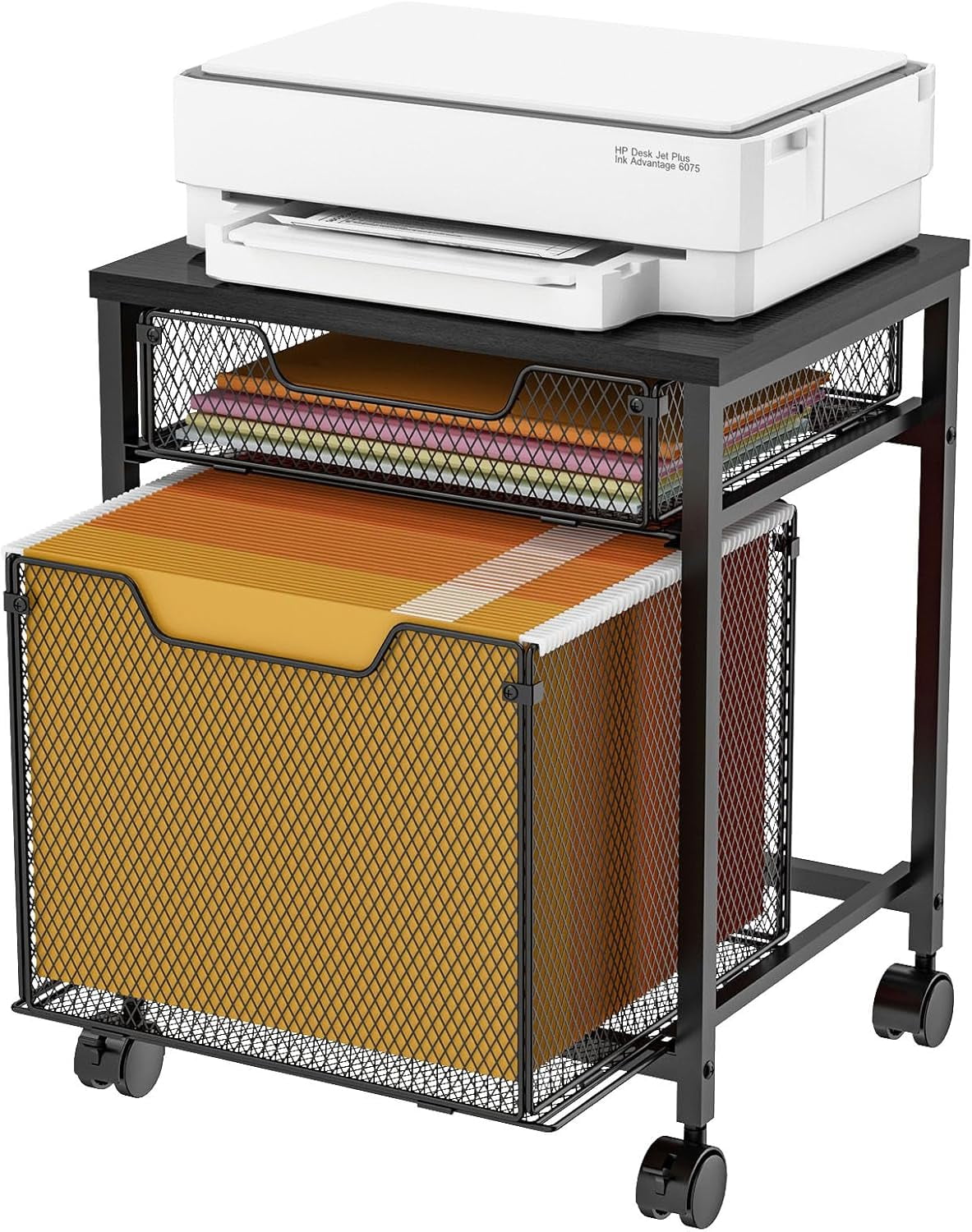 Rolling File Cabinet Cart, Printer Stand with Storage Drawer, Mobile ...