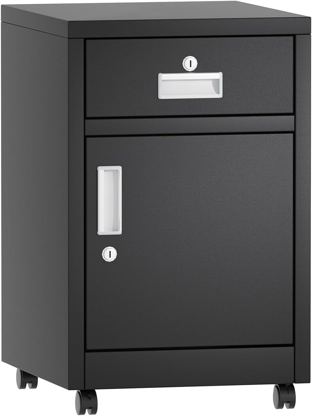 Rolling File Cabinet,Metal Filing Cabinets with 2 Independent Locks ...