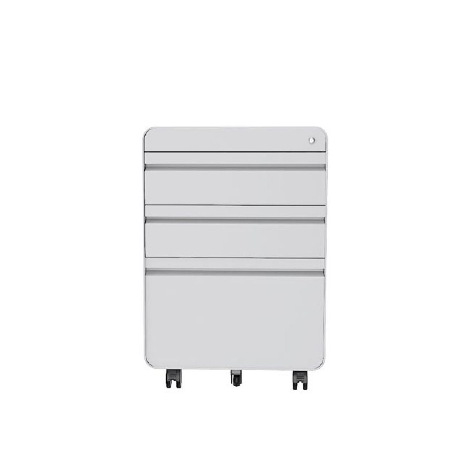 Rolling File Cabinet with Lock, Mobile Office File Cabinet; Black 3 ...