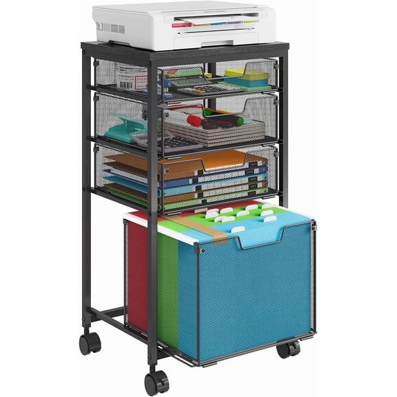 Rolling Craft Cart With Drawers
