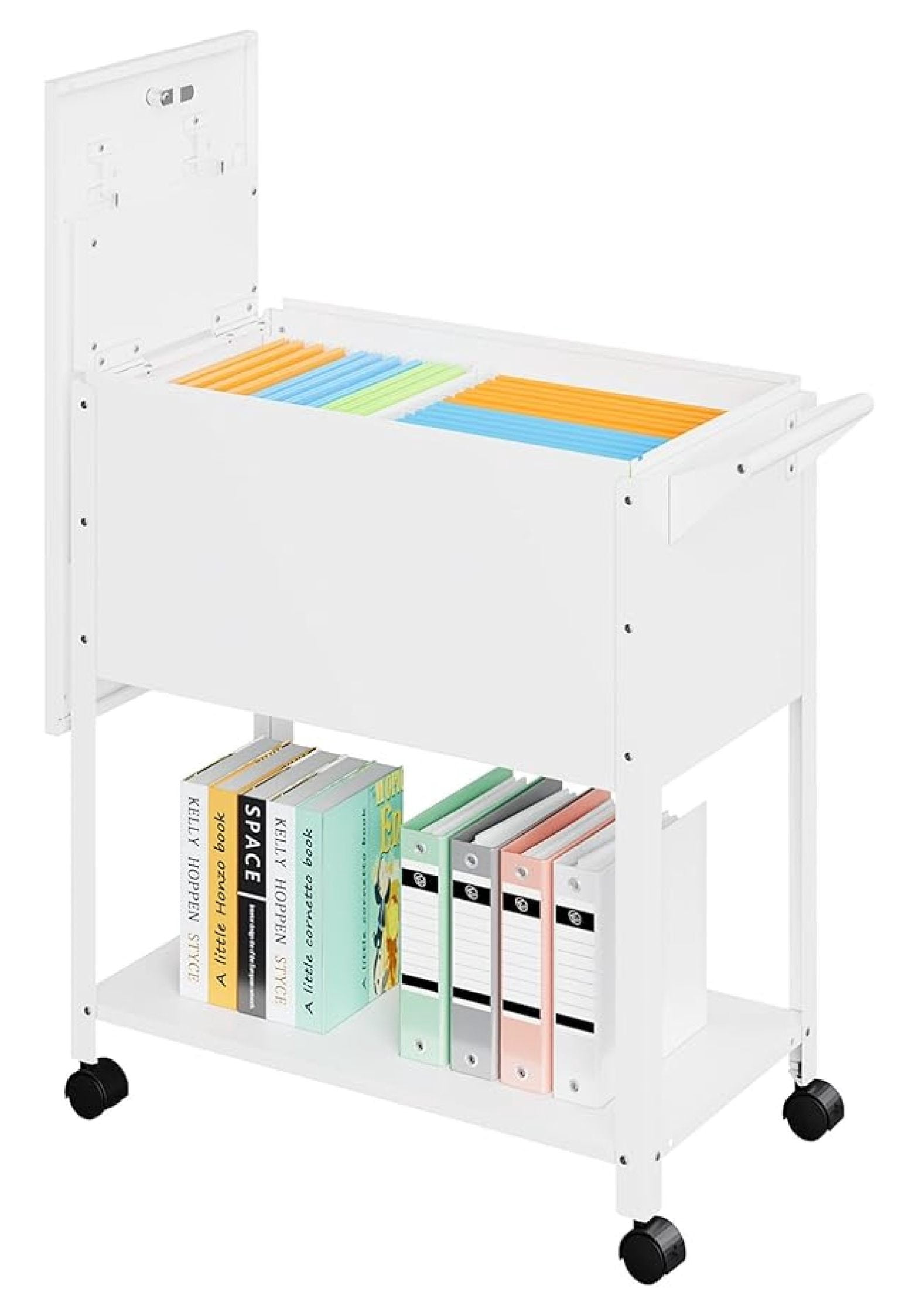 Rolling File Cart with Wheels Hanging Files,Rolling File Cabinet ...