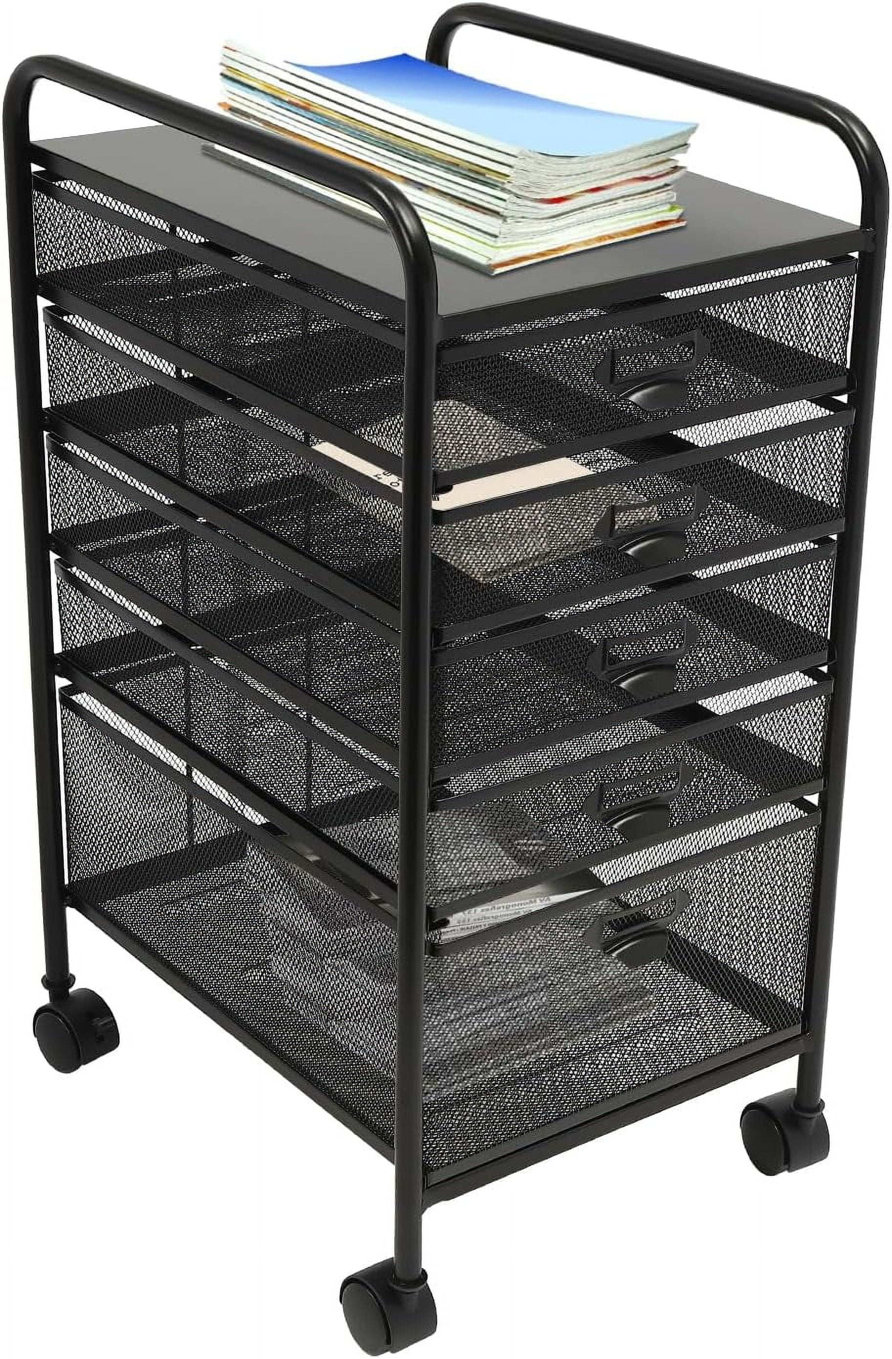 Rolling File Carts with 5/6 Drawers，Craft Cart Organizer for Letter ...