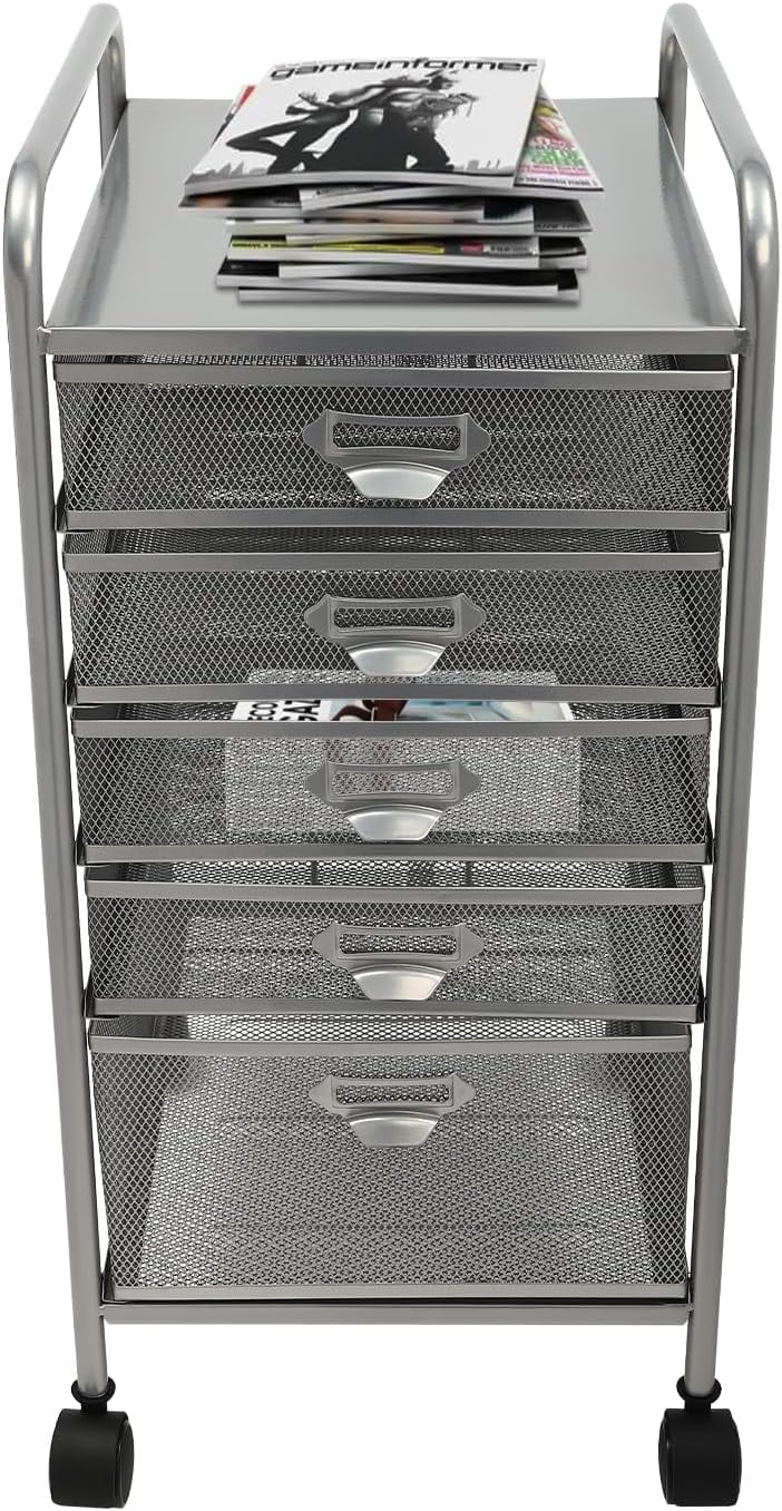 Rolling File Carts with 5/6 Drawers，Craft Cart Organizer for Letter ...