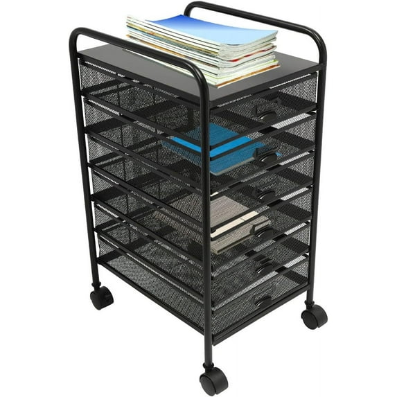 Rolling File Carts with 5/6 Drawers，Craft Cart Organizer for Letter ...