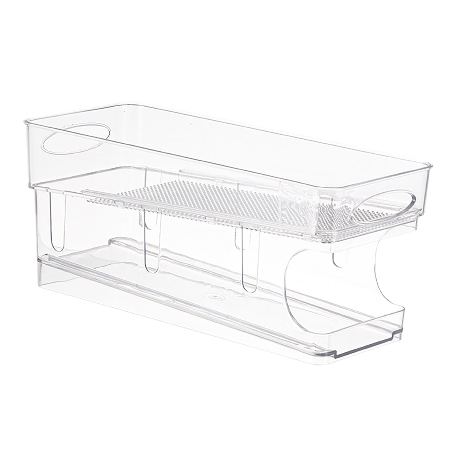 Rolling Fridge Can Dispenser, Double Layer Soda Can Organizer Automatic ...