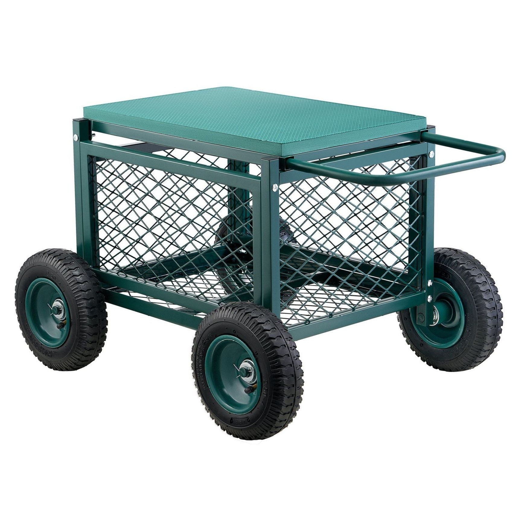 Rolling Garden Cart with Wheel - 400LB Heavy Duty Metal Garden Seat ...