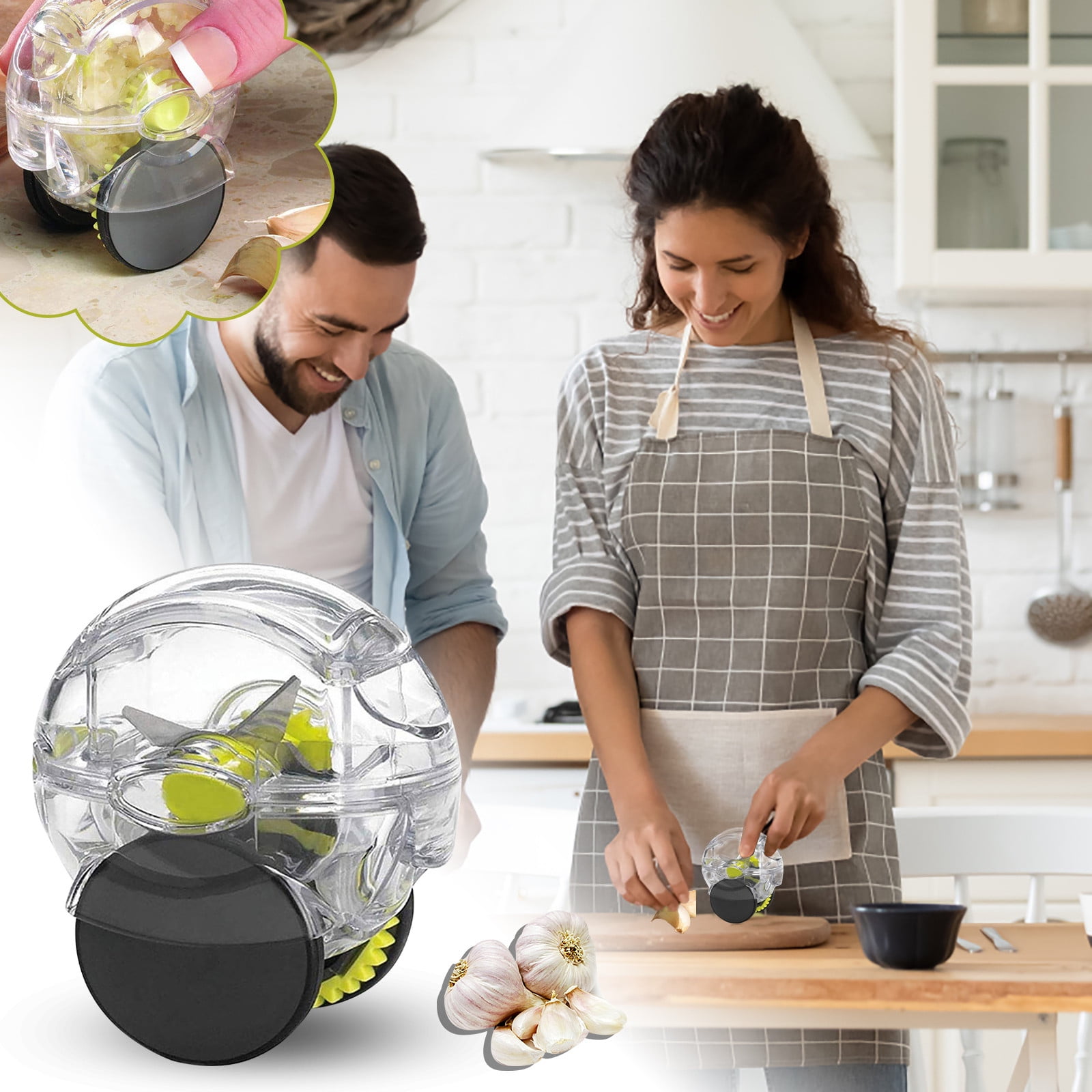 Rolling Garlic Chopper Manual Garlic Press Crusher Mincer Grinder ...