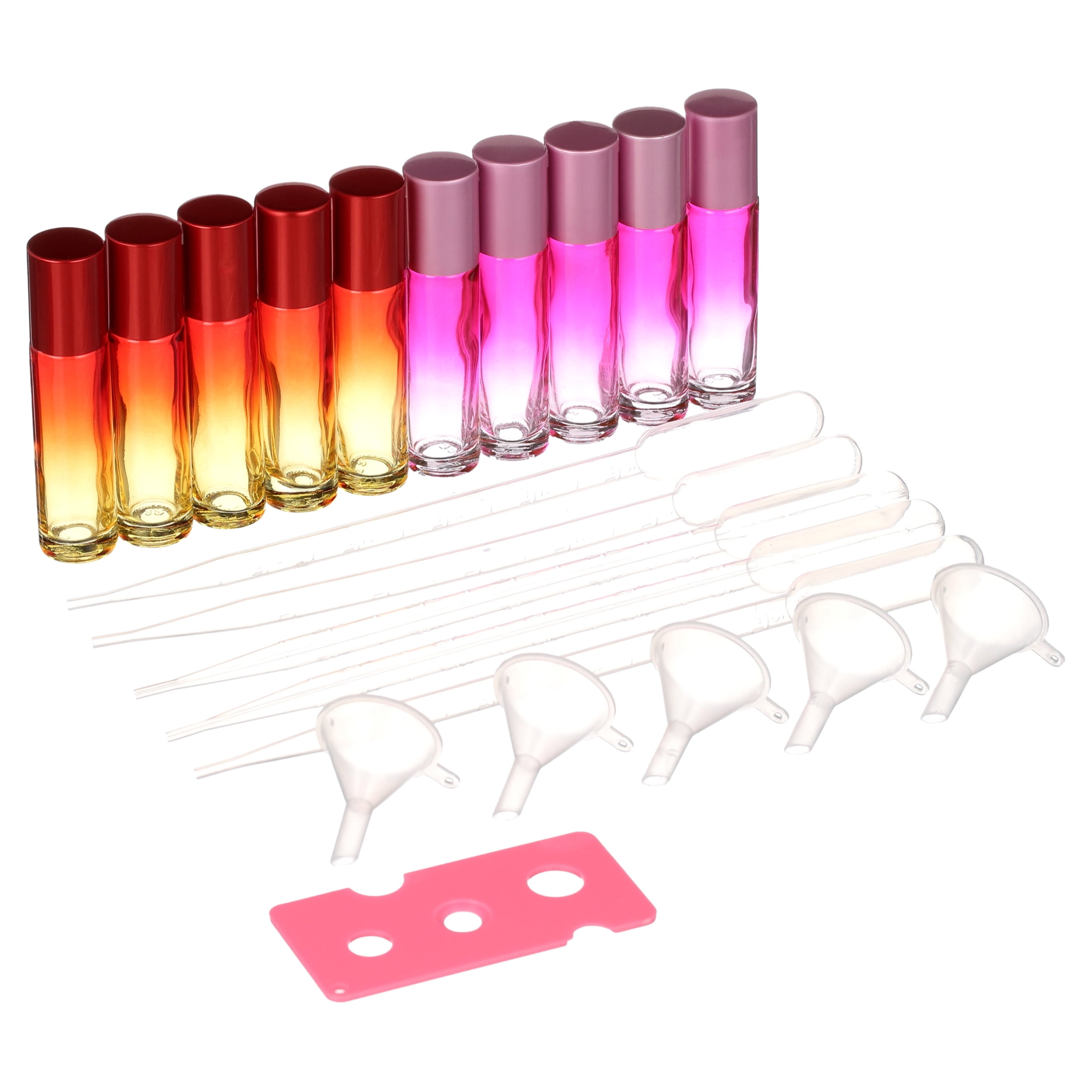 Rolling Glass Bottle for Essential Oil 10ml 10pcs Colorful Roller ...