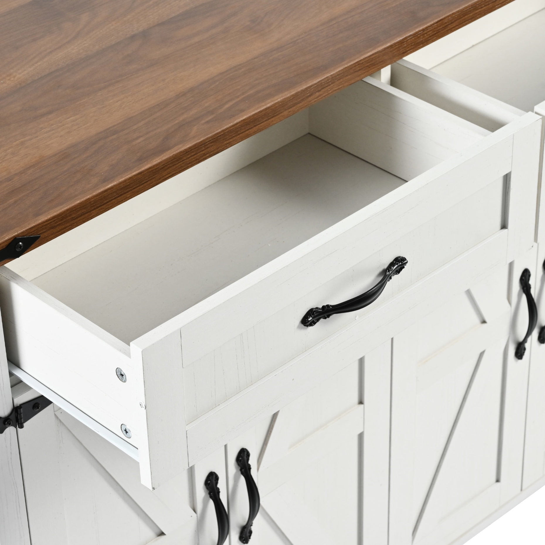 Rolling Kitchen Island for Kitchen | Foldable Leaf, Power Supply ...