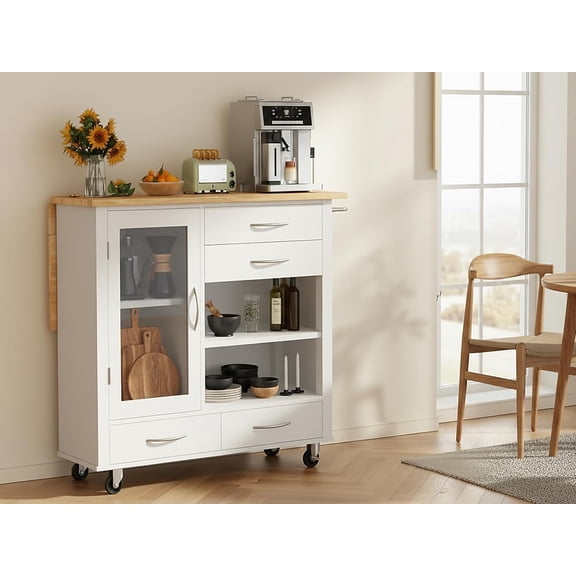 Shop Durable Rolling Butcher Block Carts and Kitchen Islands
