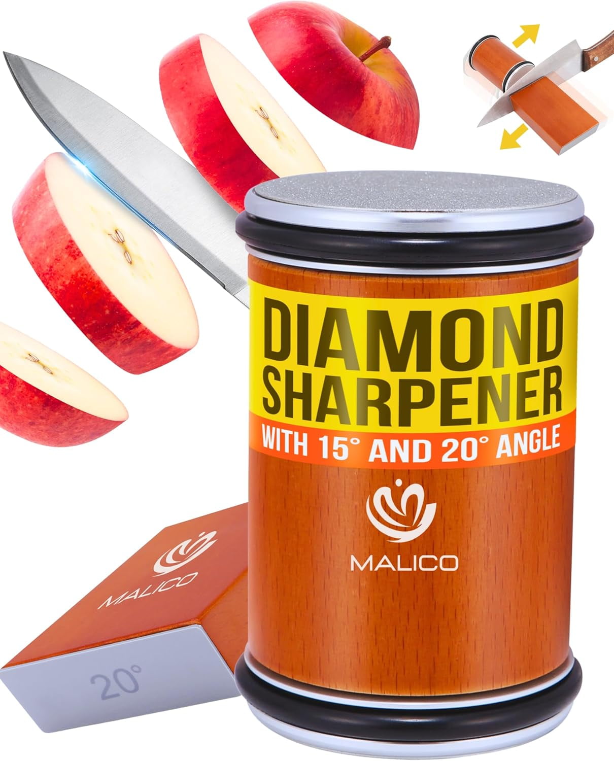 Rolling Knife Sharpener Kit – Kitchen Knife Sharpener with Diamond ...