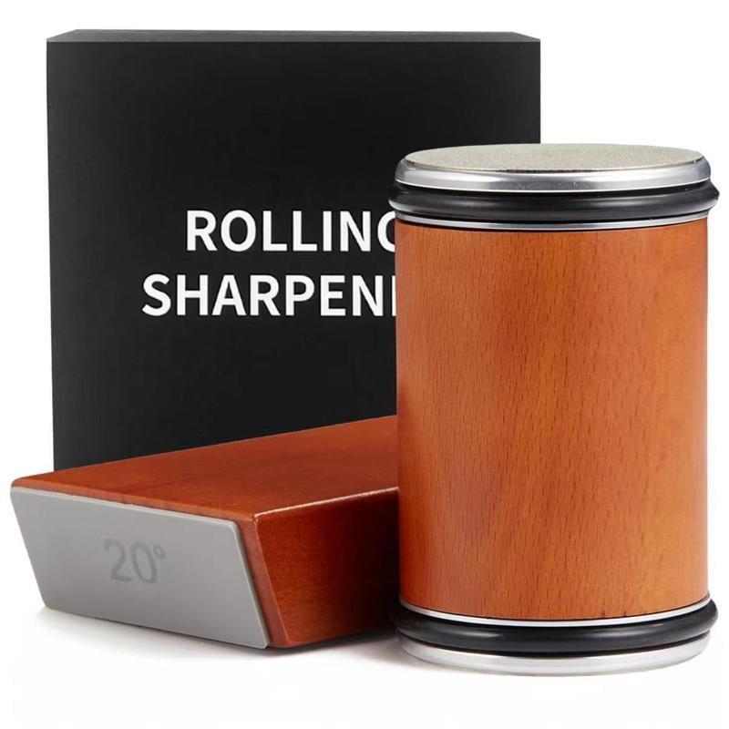 Rolling Knife Sharpener Set, 15°20° Kitchen Knife Magnetic Rolling Knife Sharpener, Diamond ...
