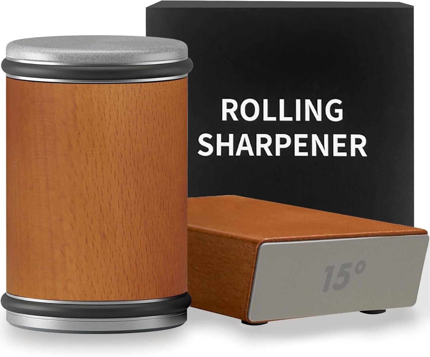 Rolling Knife Sharpening Tool with Magnetic Angles, Diamond & Ceramic ...
