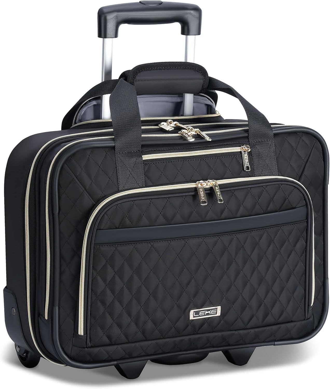 Rolling Laptop Bag, Laptop Briefcase on Wheels for Women Fits Up to 15 ...