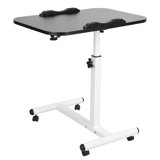 Rolling Laptop Table, TeqHome Small Standing Desk Adjustable Height ...