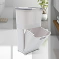 Rolling Laundry Hamper, 3-tier Movable Laundry Basket Household ...
