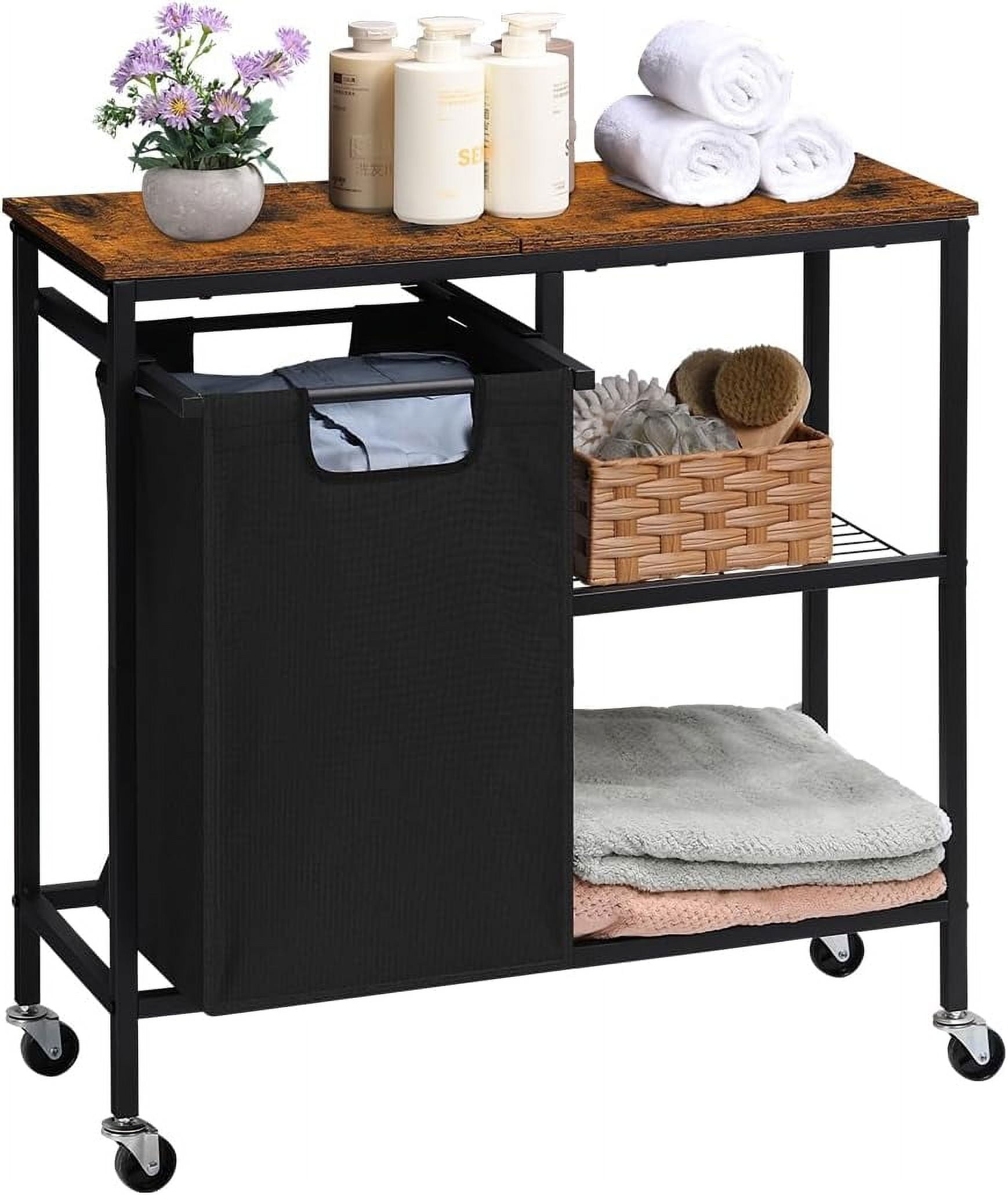 Free Shipping! Oumilen Laundry Sorter Hamper with Wheels & Shelves ...