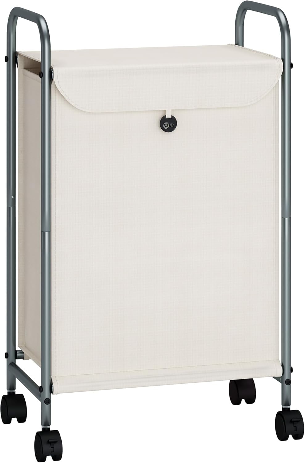 Rolling Laundry Hamper, Laundry Basket with Lockable Wheels, Clothes ...