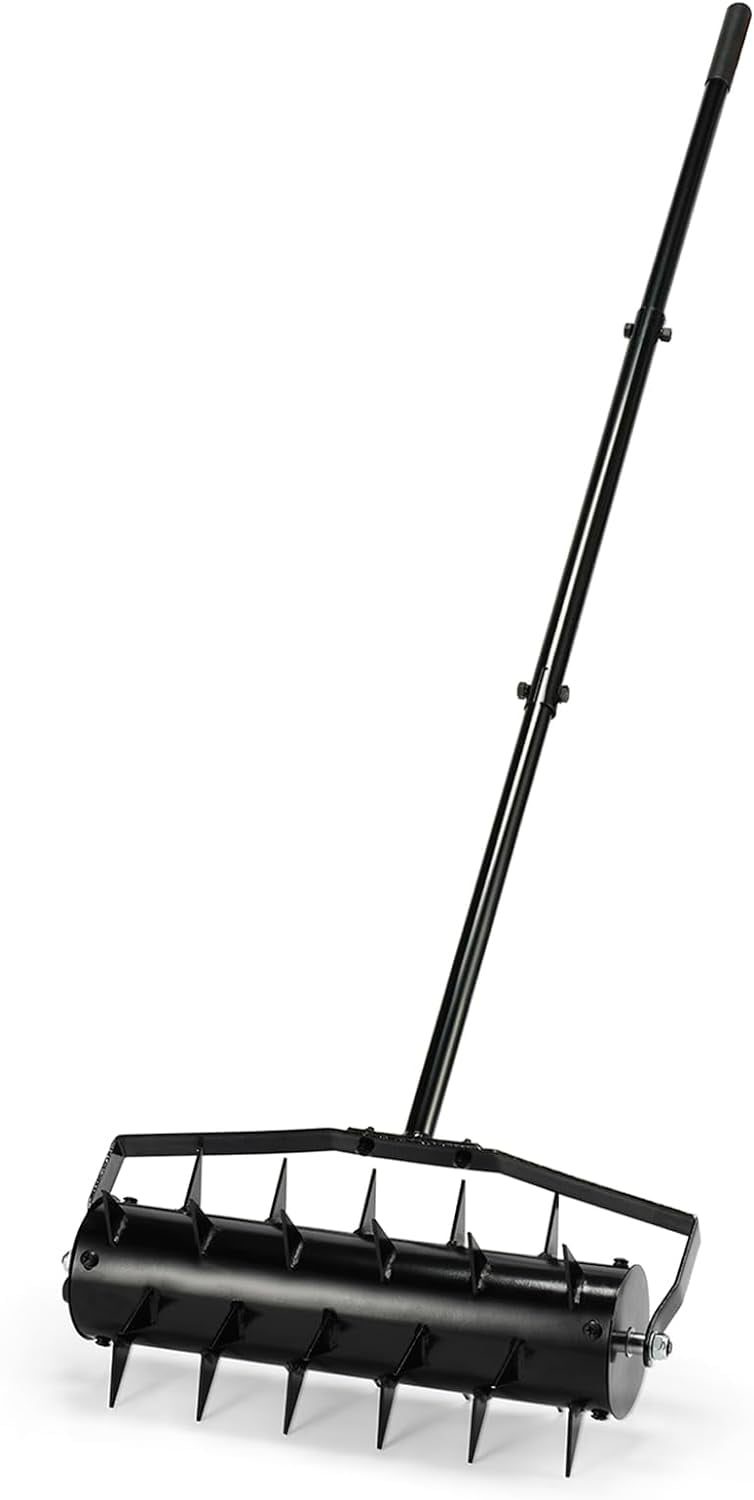 Rolling Lawn Aerator, 56" L x 16" W, Manual Lawn Aerators Tool w ...