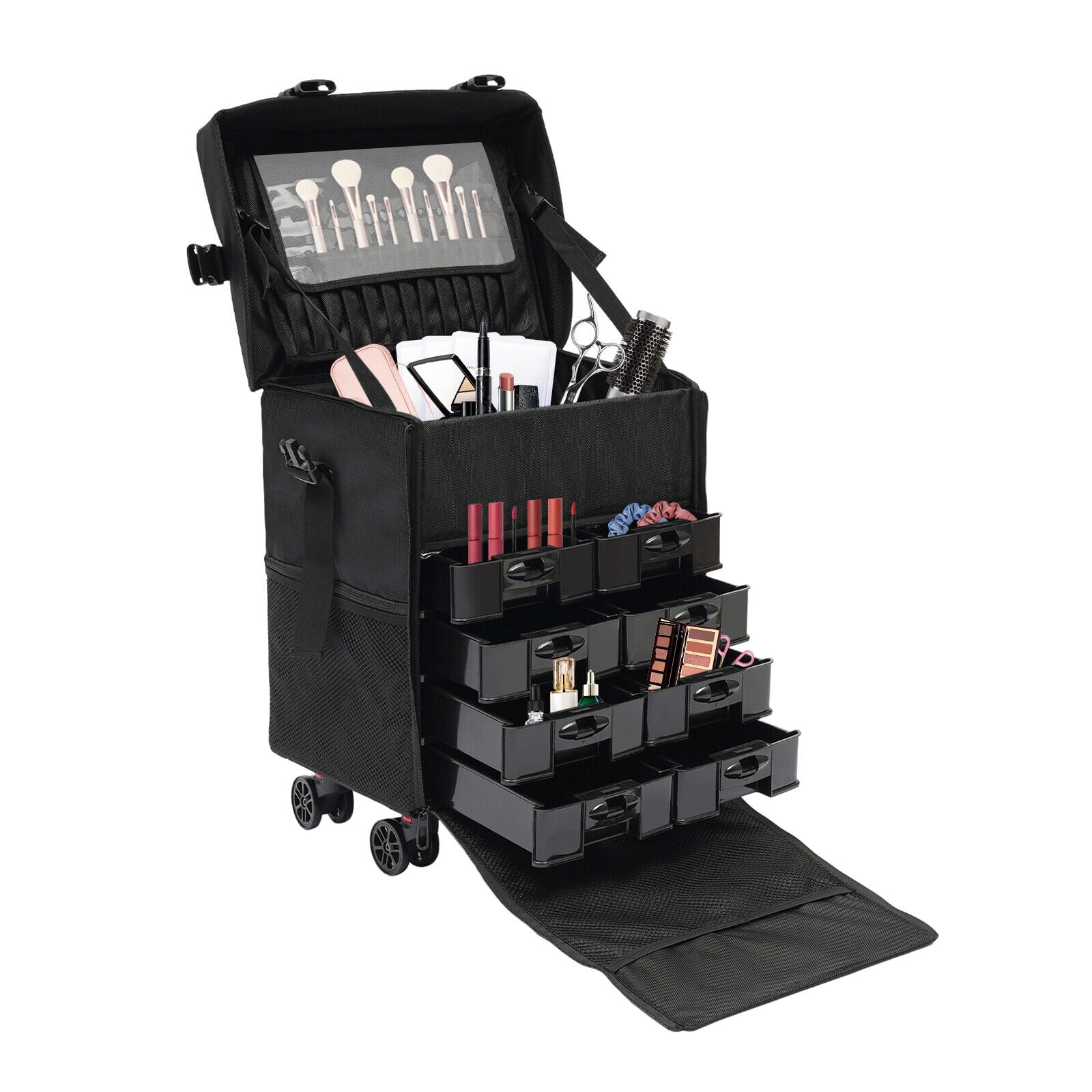 Rolling Makeup Case, Cosmetic Case Trolley, Make Up Suitcase Cosmetic ...