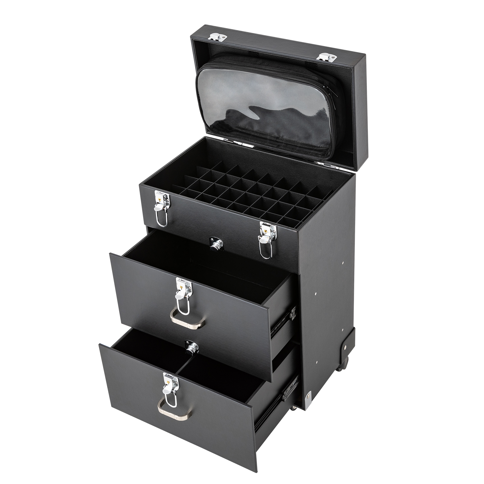 Rolling Makeup Train Case Pro Large Makeup Trolley Case Travel Cosmetic ...
