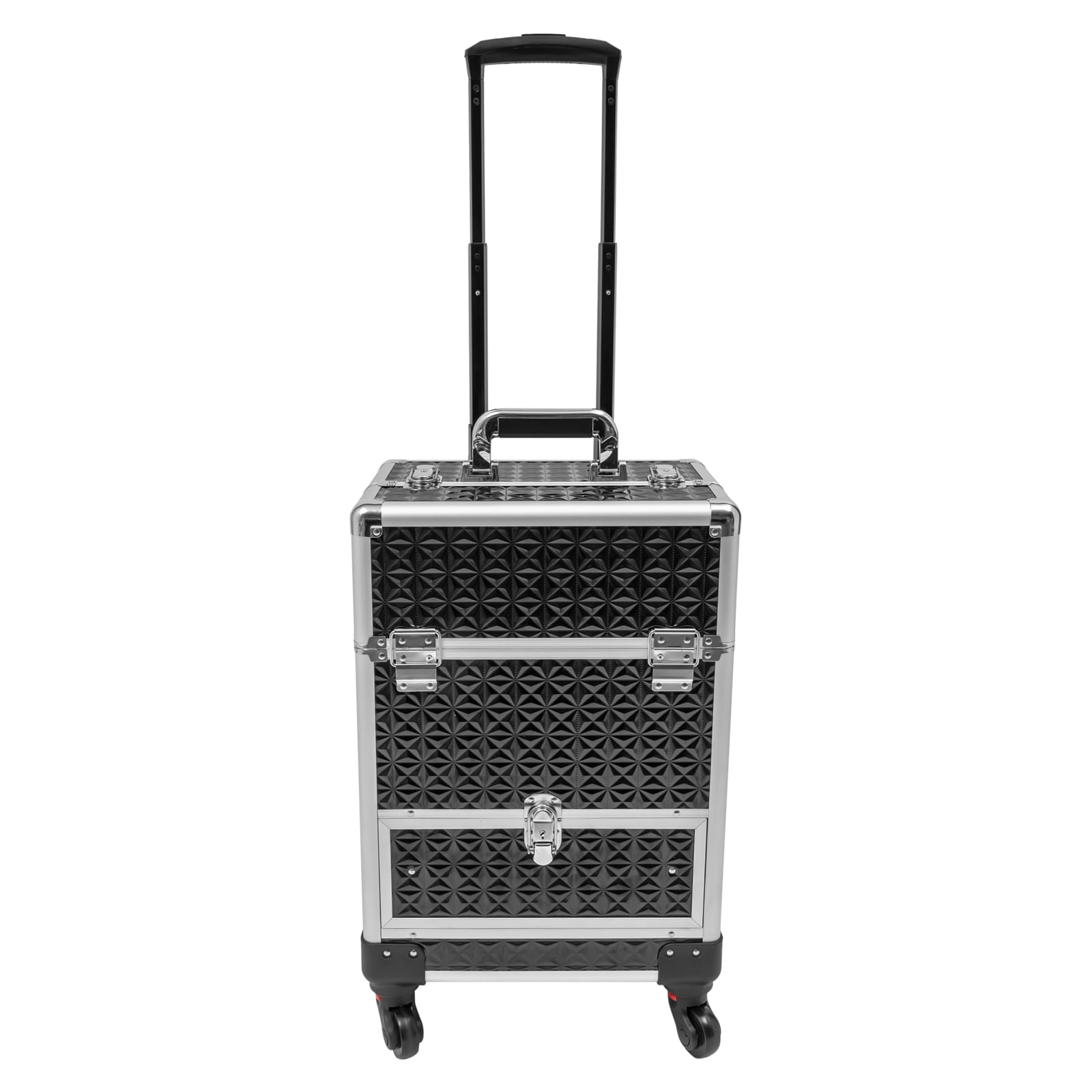 Rolling Makeup Train Case with Drawers&4 Wheel Professional Aluminum ...