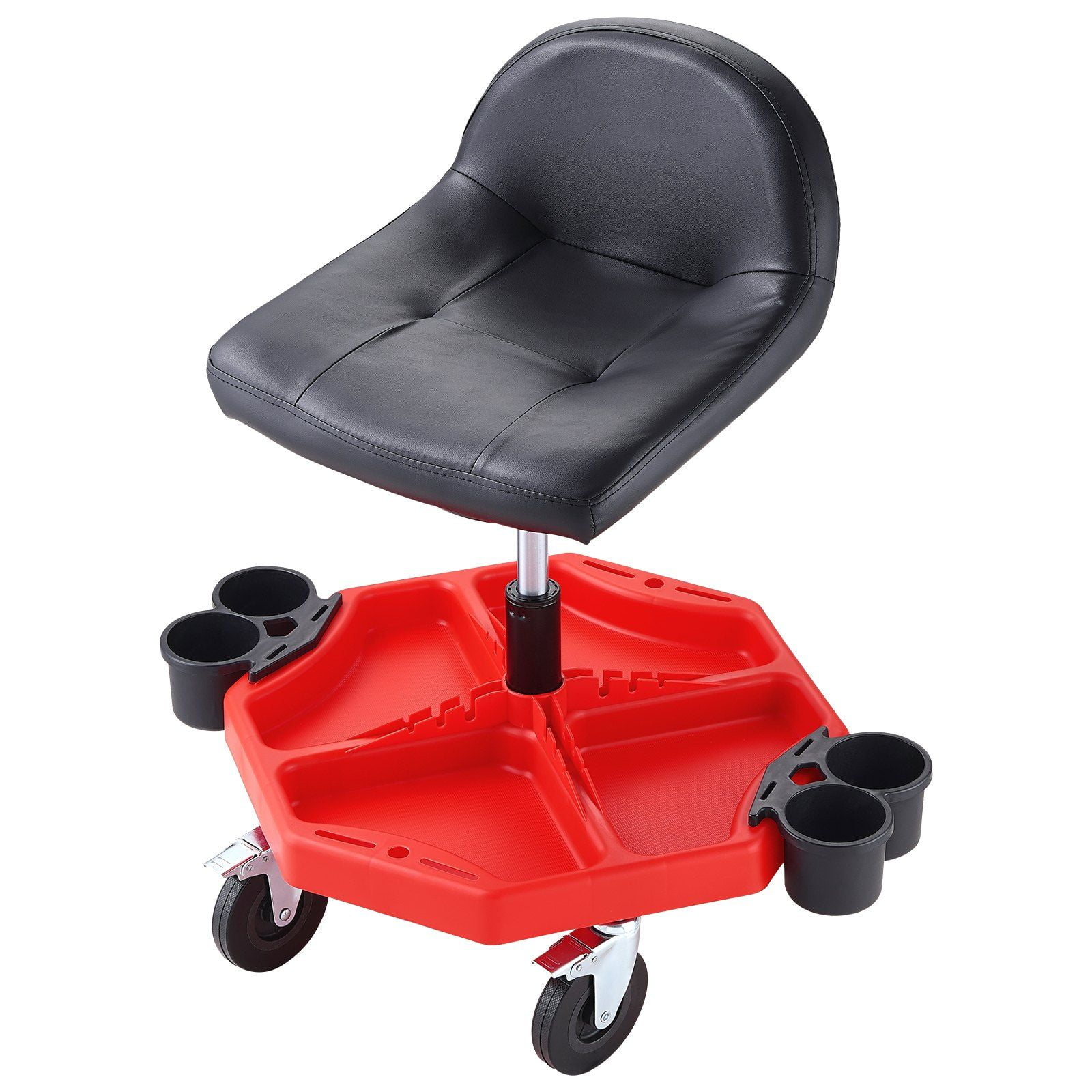 Rolling Mechanics Stool 300 LBS, Adjustable Work Stool with Wheels ...