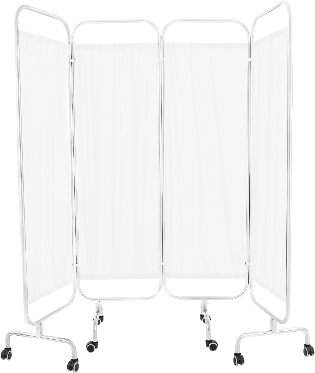 Rolling Medical Privacy Screen 4 Panel Room Divider Screens with Wheels ...