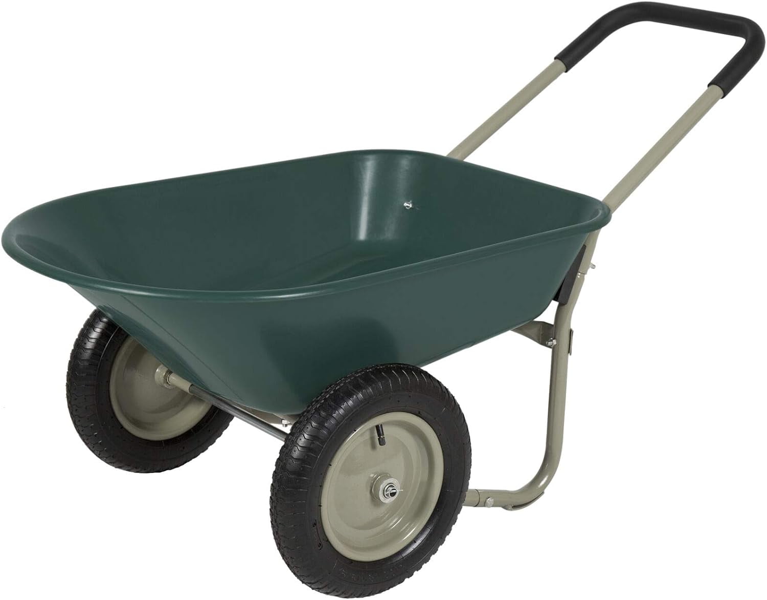 Rolling Mobile Heavy Duty Polyurethane 2 Tire Wheelbarrow Garden Cart ...