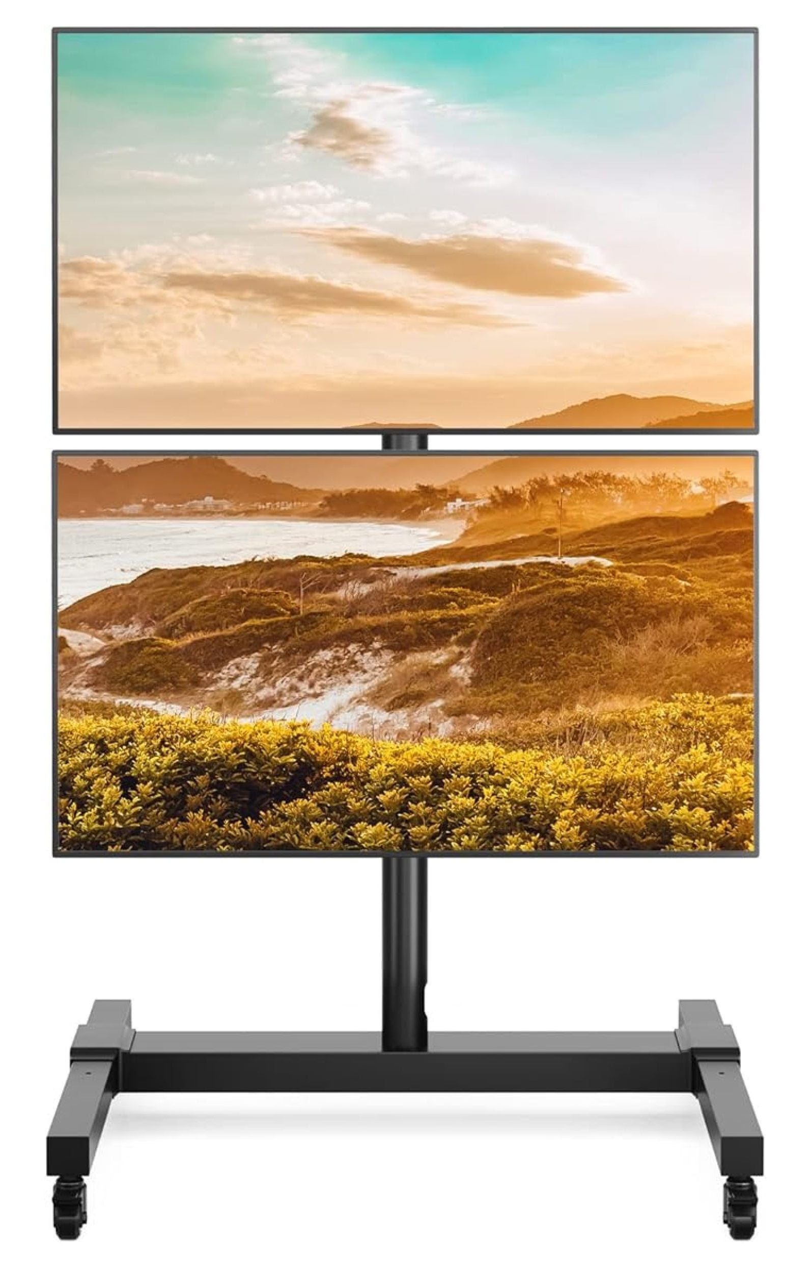 Rolling/Mobile TV Cart with Wheels for 32 to 55 Inch LCD LED 4K Flat ...