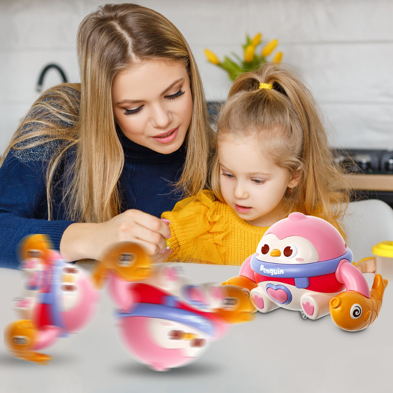 Rolling Monkey Toy Voice Controlled Luminous Little Monkey Somersault ...
