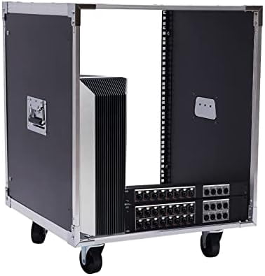 Rolling Network Rack, 12U Equipment Rack, Network Audio Rack with Feet Wheels, Audio Video ...