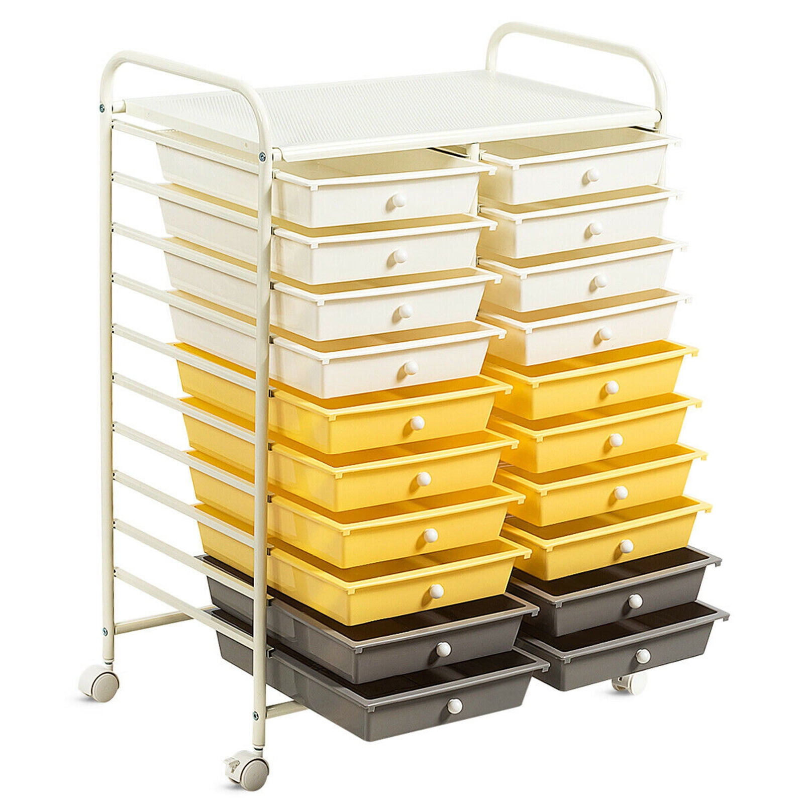 Rolling Office Cart with 20 Drawers - Studio Organizer for Scrapbook ...