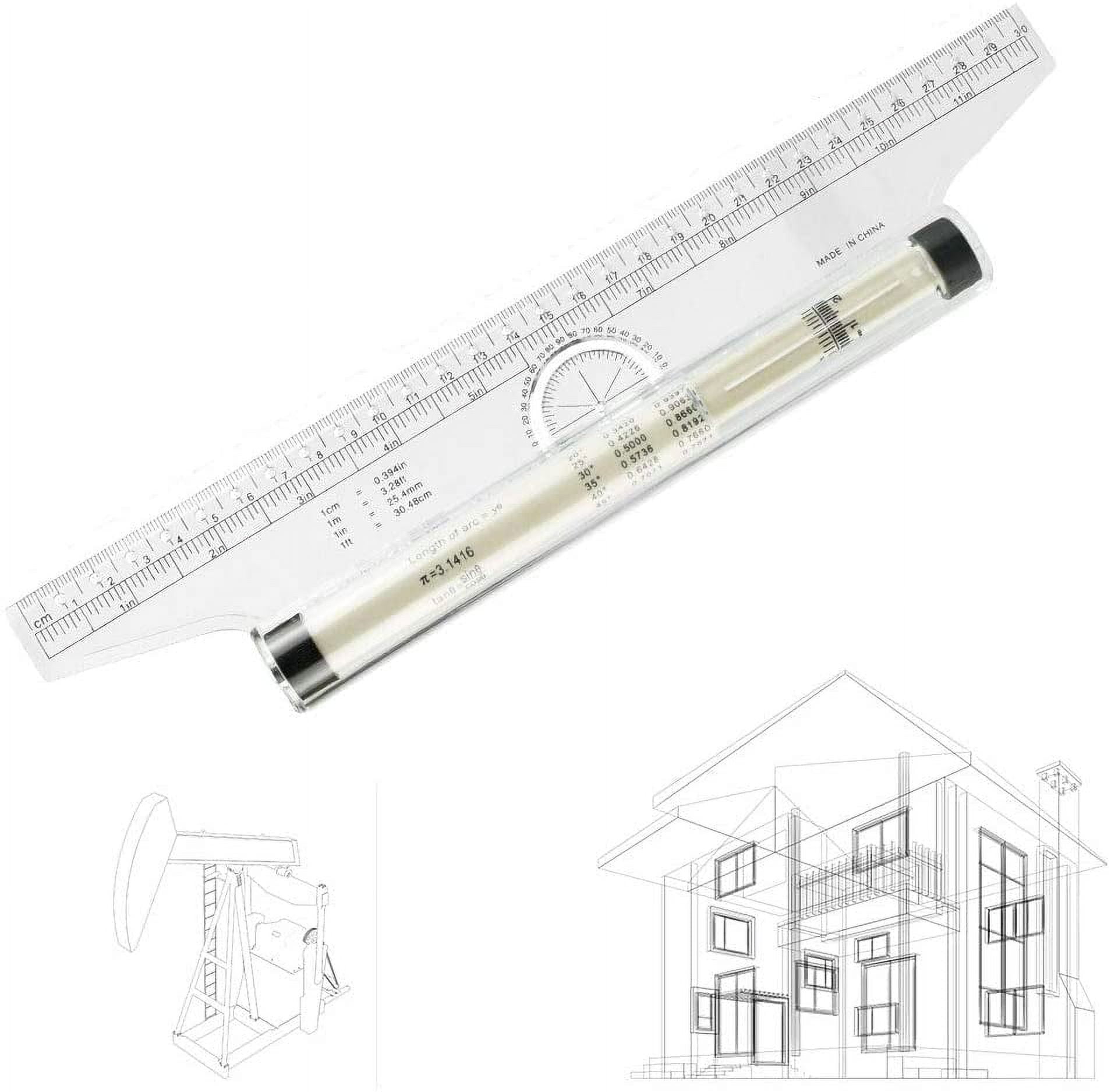 ,Rolling Parallel Ruler,30cm Parallel Roller Ruler Multipurpose Scale ...