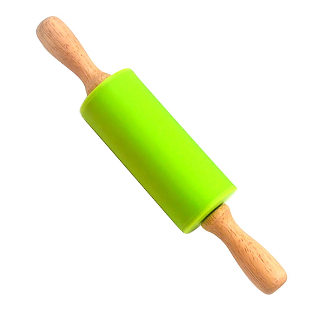 Rolling Pin Non-stick Dough Cookie Biscuit Pizza Roller Silicone Baking ...