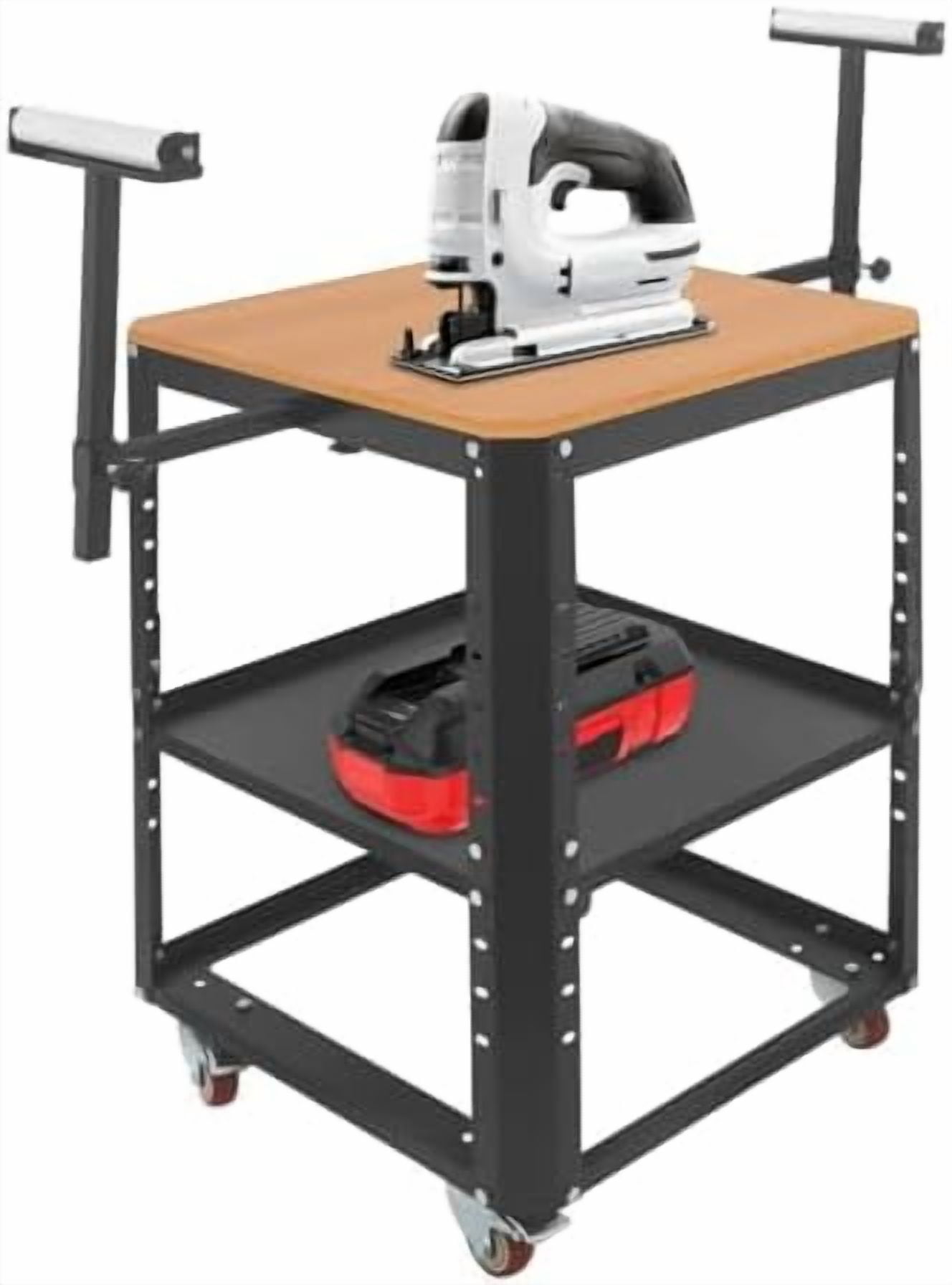 Rolling Planer Stand with Wheels, 550 Lbs Capacity Height Adjustable ...