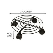 4 Pack Heavy-Duty Metal Plant Rollers, Large Rolling Stand Base with ...