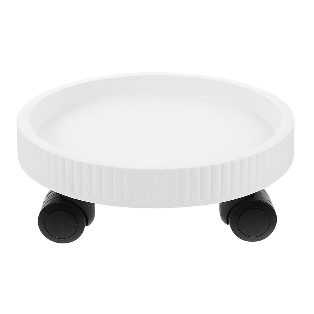 Worgeous White Plastic Rolling Planter Stand with Wheels for Teaching ...