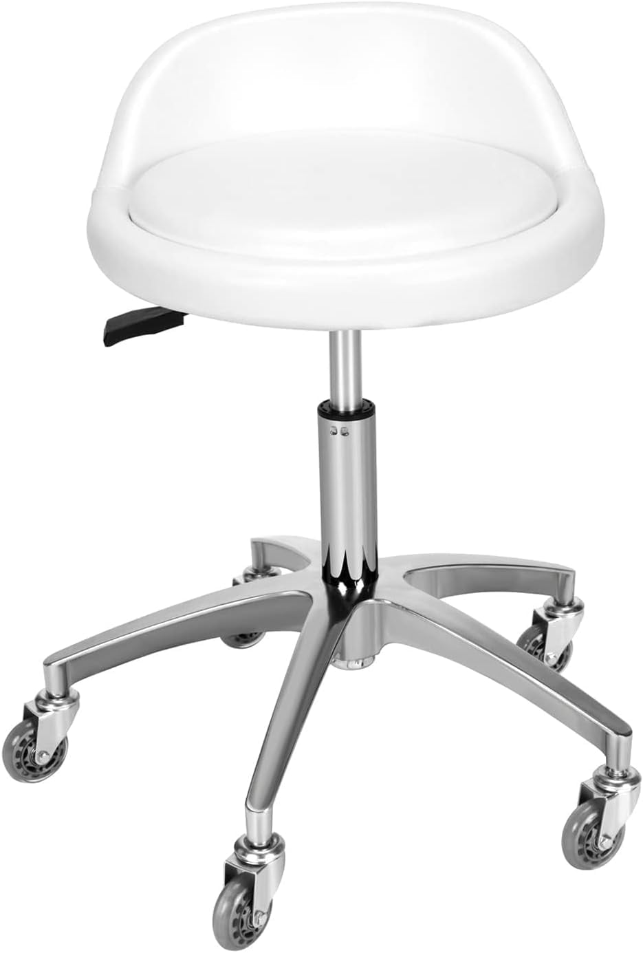 Rolling Salon Stool Chair with Back Support - Height Adjustable ...