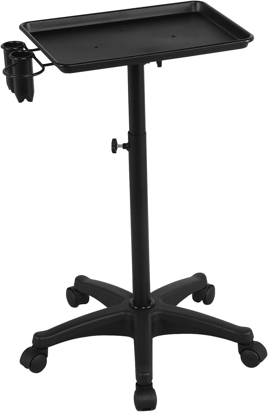 Rolling Salon Tray Aluminum Tattoo Tray on Wheels Adjustable Height ...
