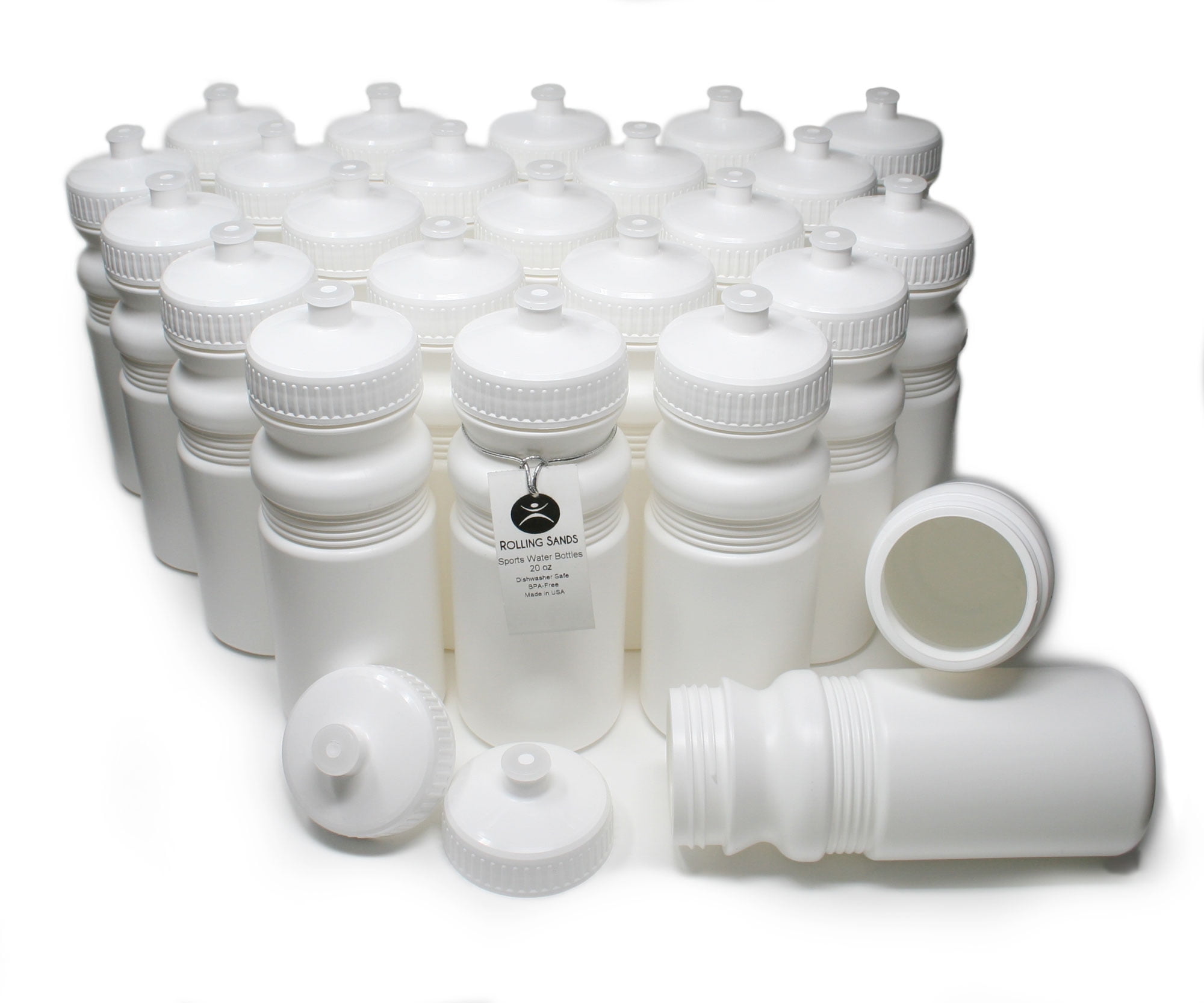 Rolling Sands 20 oz Sports Water Bottles 24 Pack, USA Made, BPA-Free ...