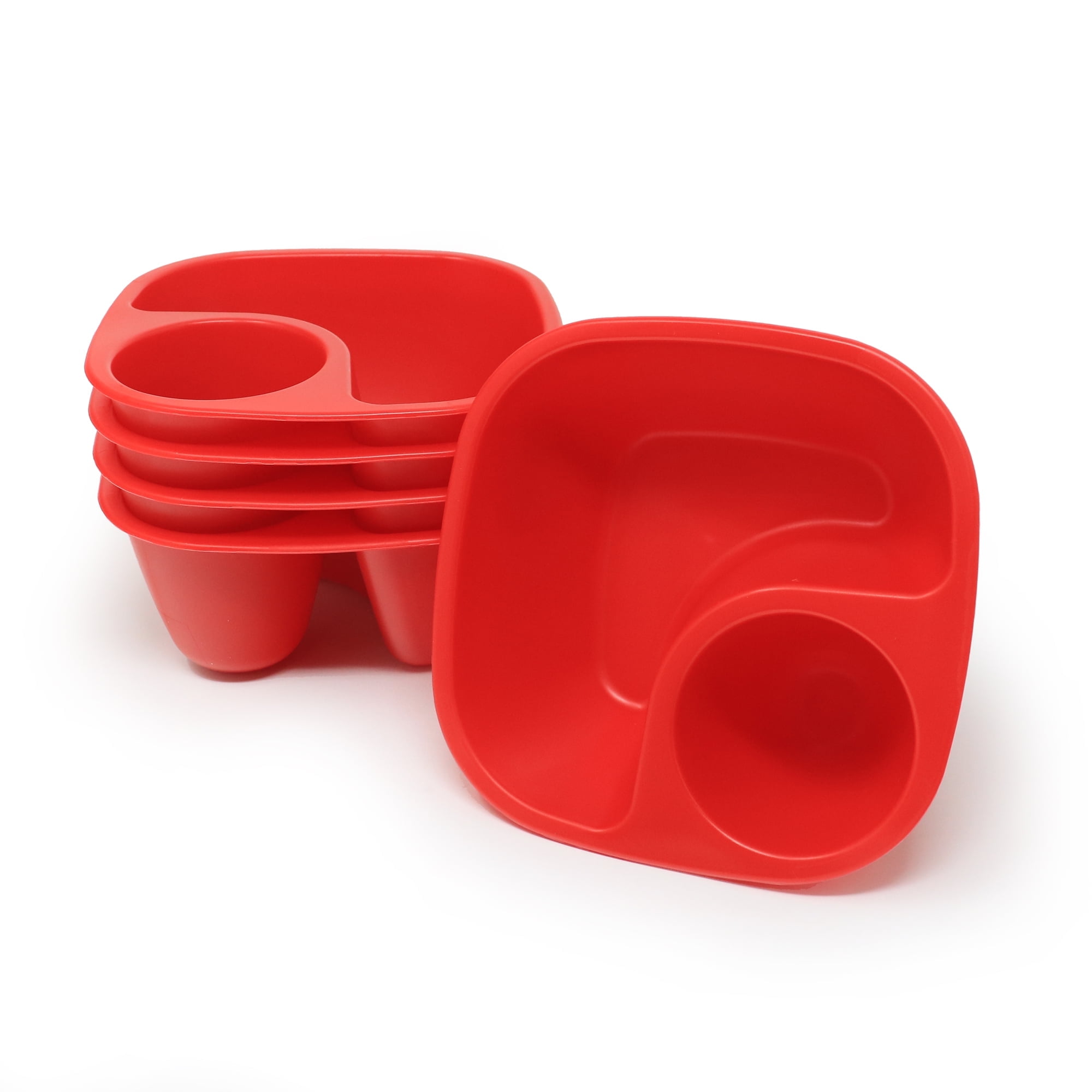 Rolling Sands Divided Snack and Dip Bowls, 5 Pk, Party Size, USA Made ...