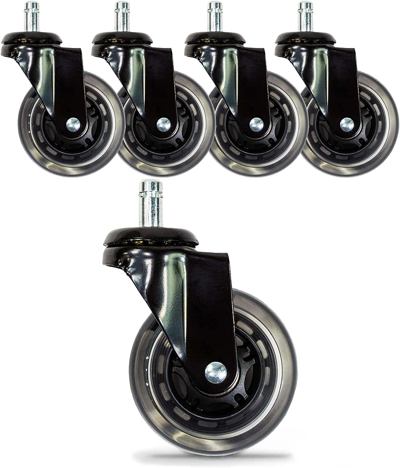 Rolling Seat Upgrade Rubber Casters (Set of 5) - Walmart.com