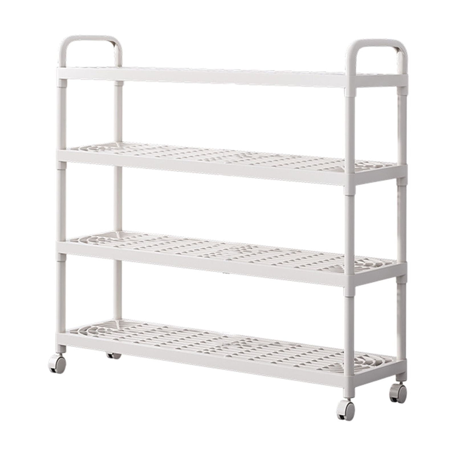 Rolling Shoe Rack with Wheels, Stackable Shoe Organizer for Entryway ...