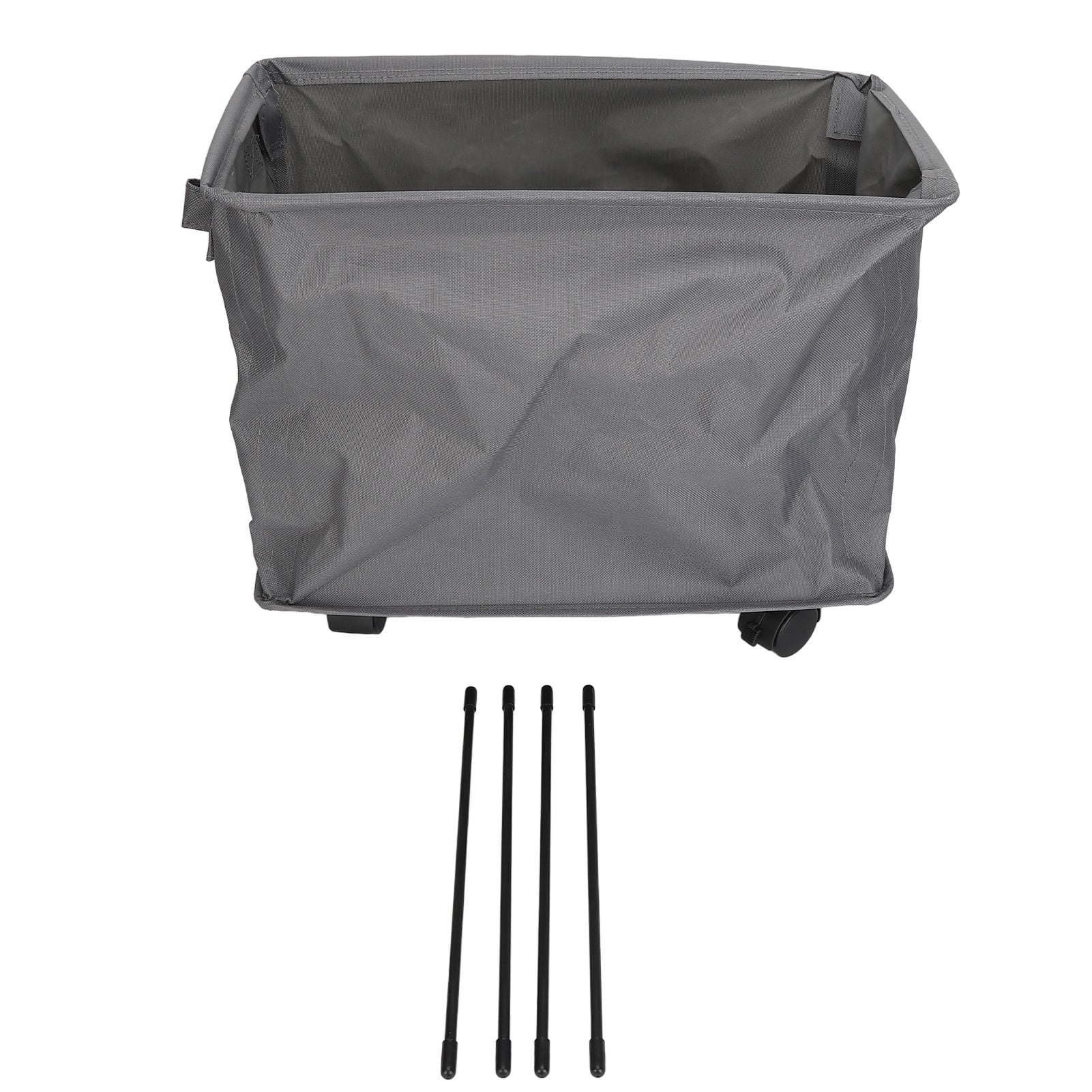 Rolling Slim Laundry Basket On Wheels with Carry Handle Collapsible ...