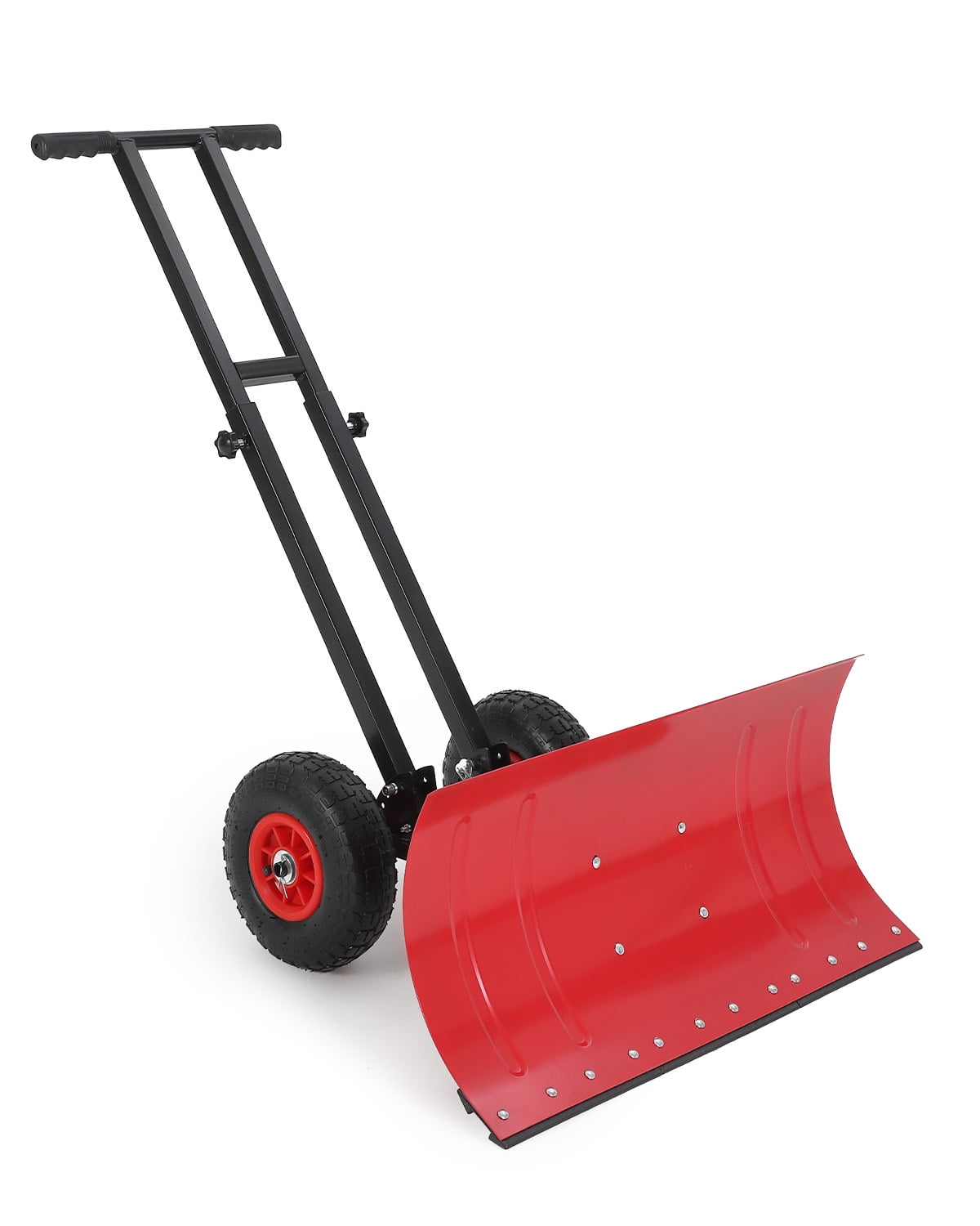 Rolling Snow Shovel with Wheels – Metal Blade – 5-Position Angle ...
