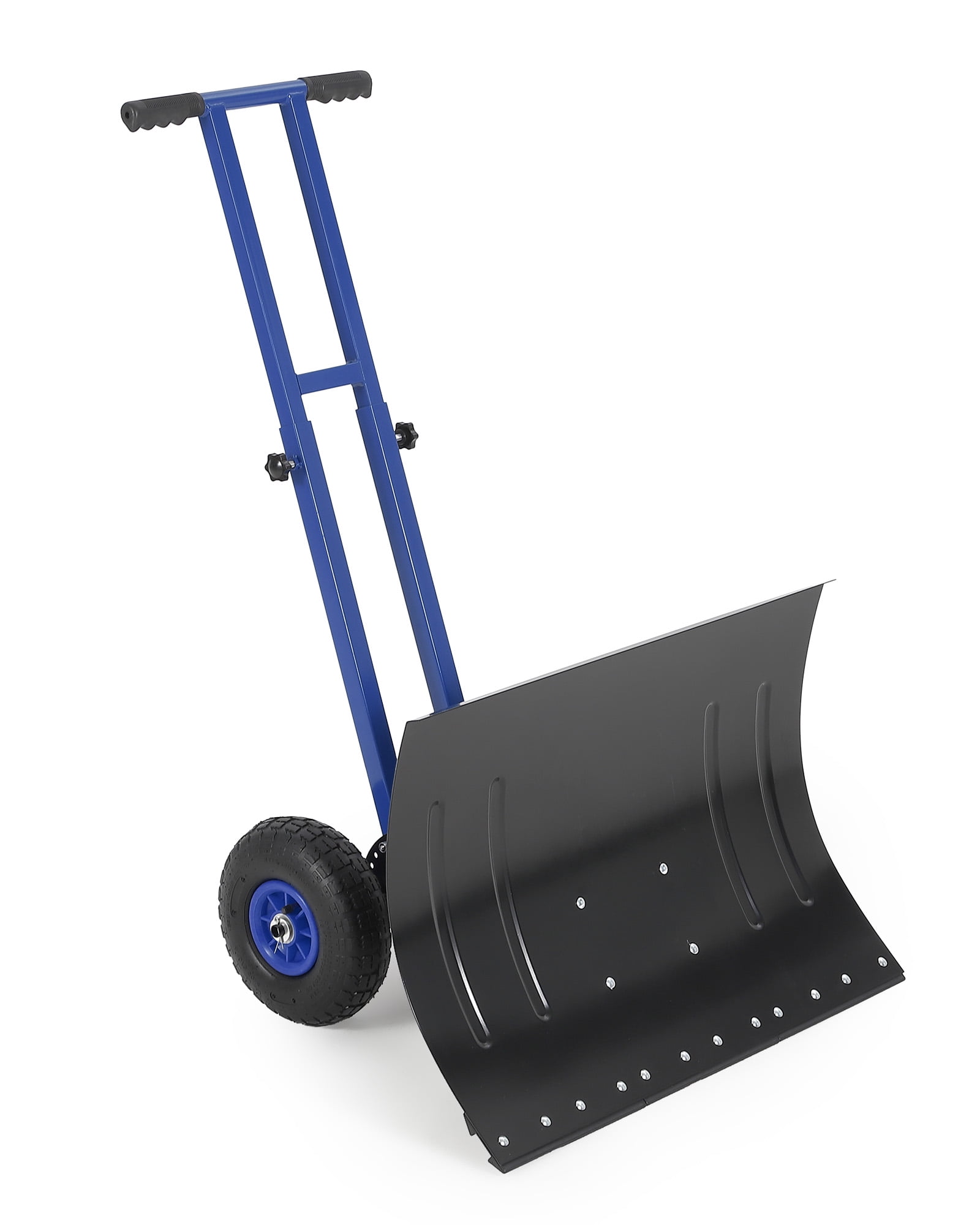 Rolling Snow Shovel with Wheels – Metal Blade – 5-Position Angle ...