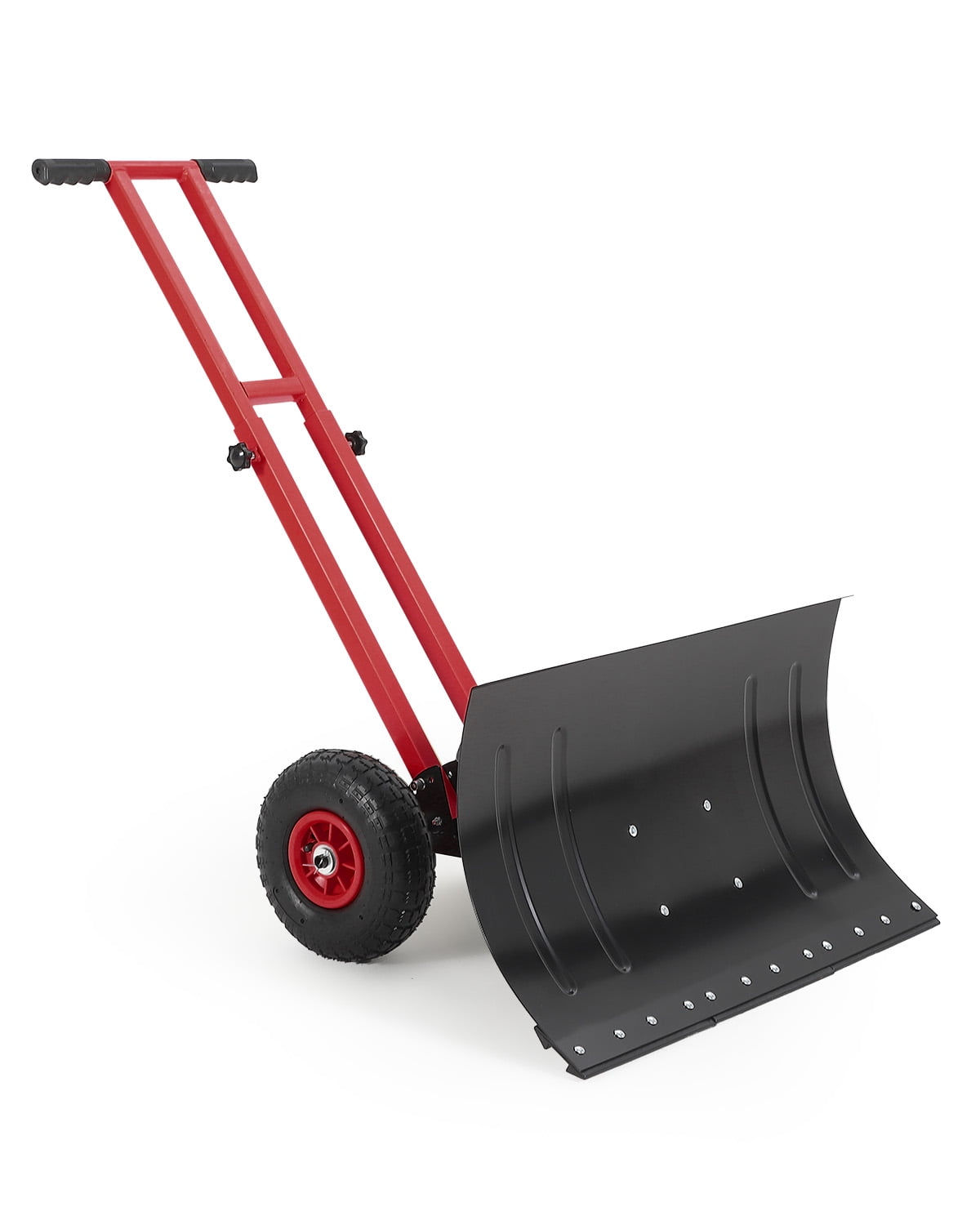 Rolling Snow Shovel with Wheels – Metal Blade – 5-Position Angle ...