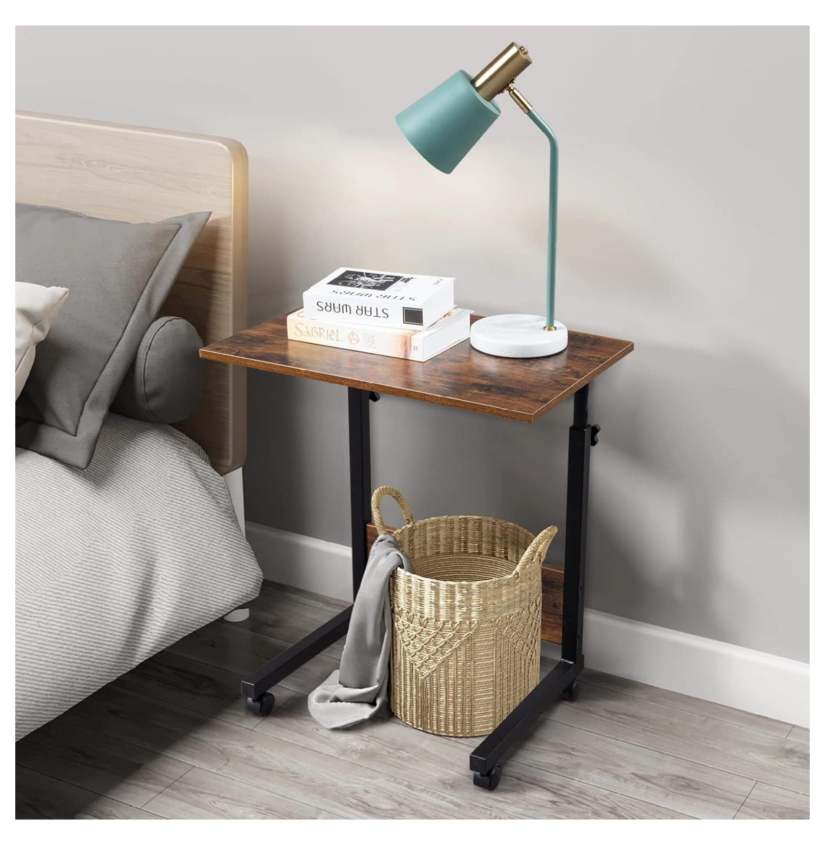 Rolling Sofa Side Snack Table Portable Laptop Computer Desk Stand with ...