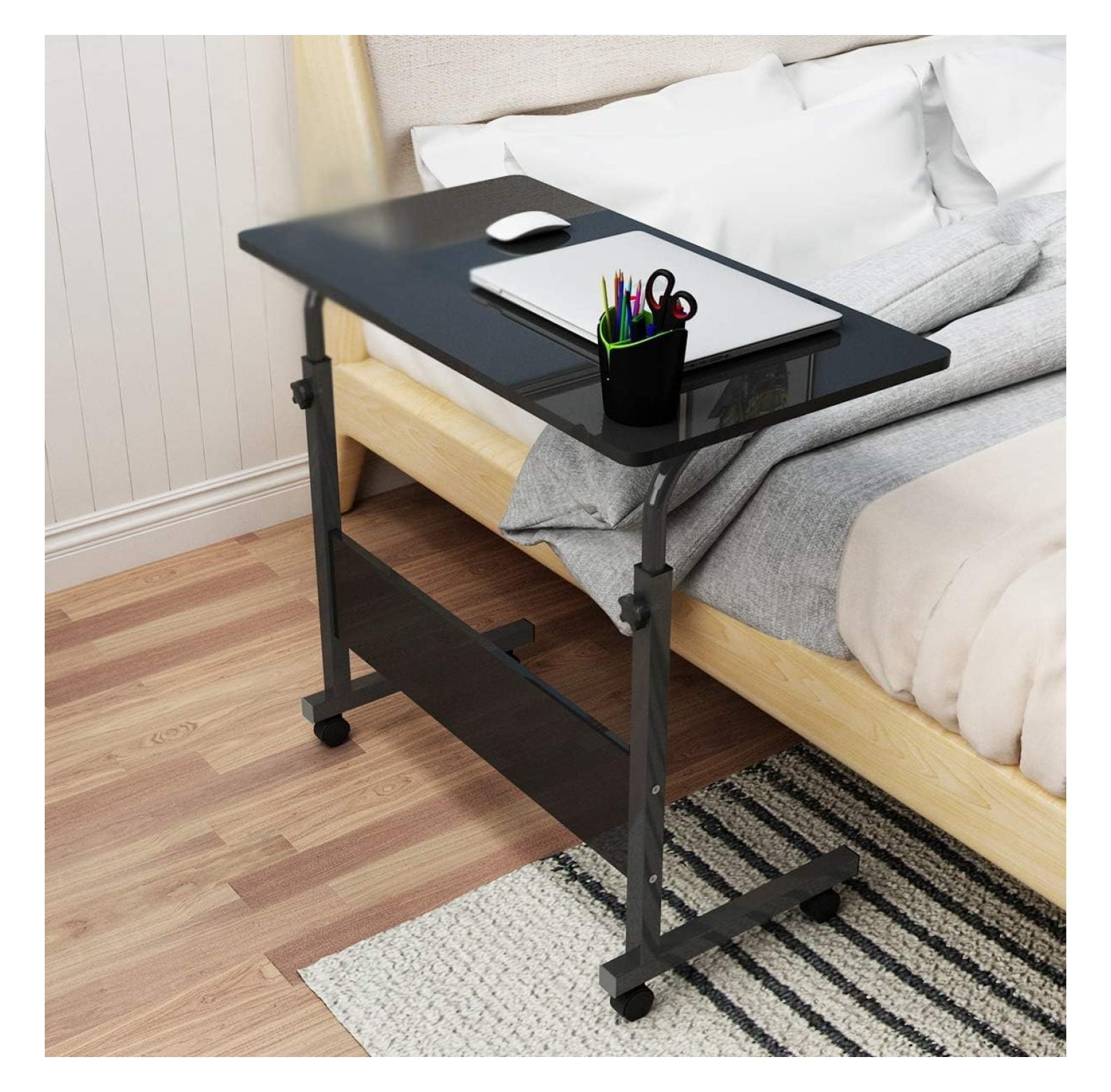 Rolling Sofa Side Snack Table Portable Laptop Computer Desk Stand with ...